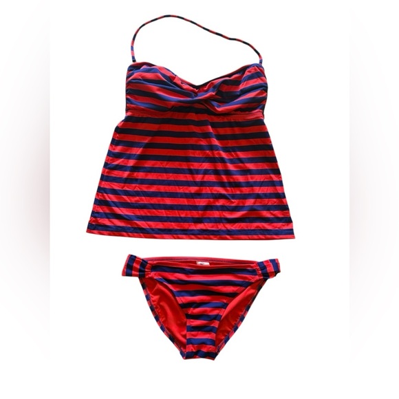 Mossimo Supply Co. | Swim | Mossimo Blue Red Striped Womens Tankini Top ...